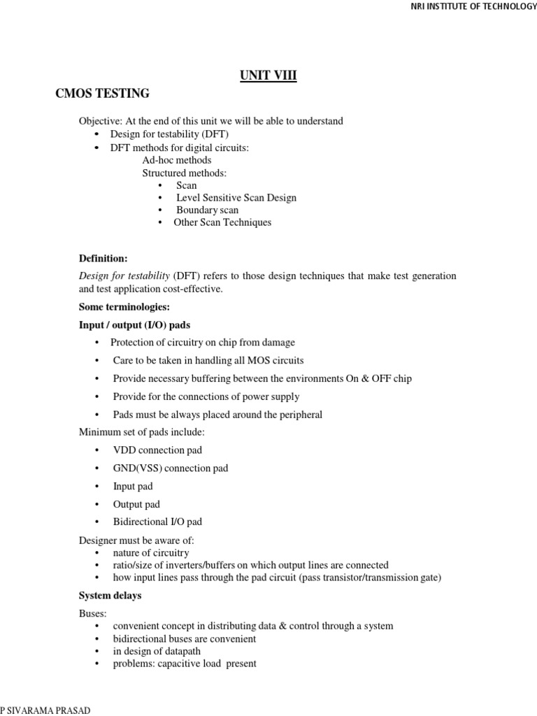 An In-Depth Guide to Design for Testability Techniques and CMOS Testing ...