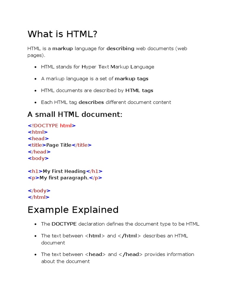 HTML w3 Schools | Html Element | Html