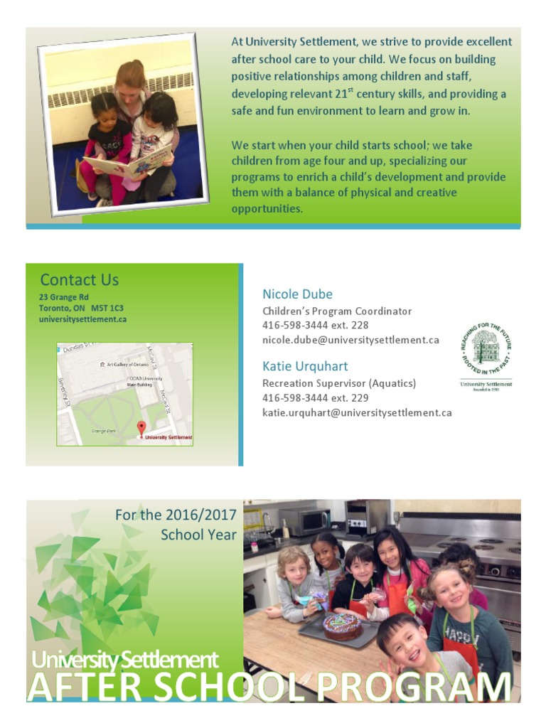 After School Program Brochure Compressed | PDF | Quality Of Life | Sharing