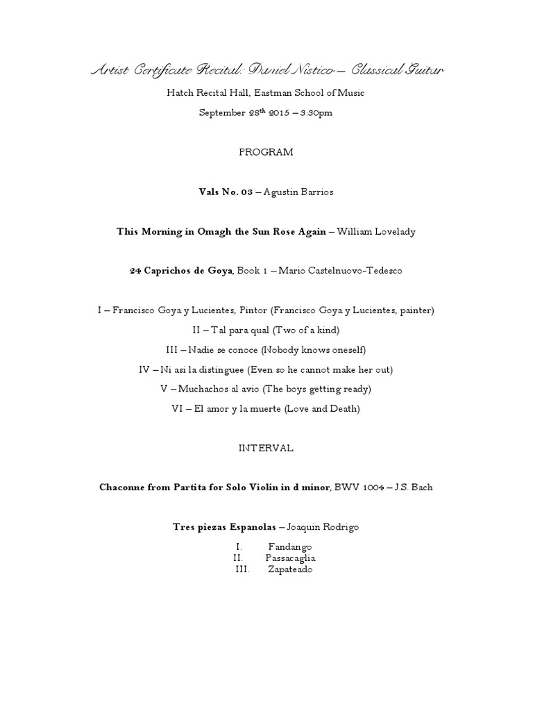 Classical Guitar Programme | PDF