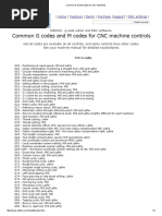 CNC Lathe G-M Code List | PDF