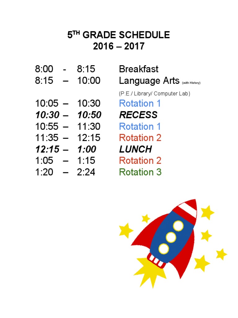 5 Thgradeschedule | PDF