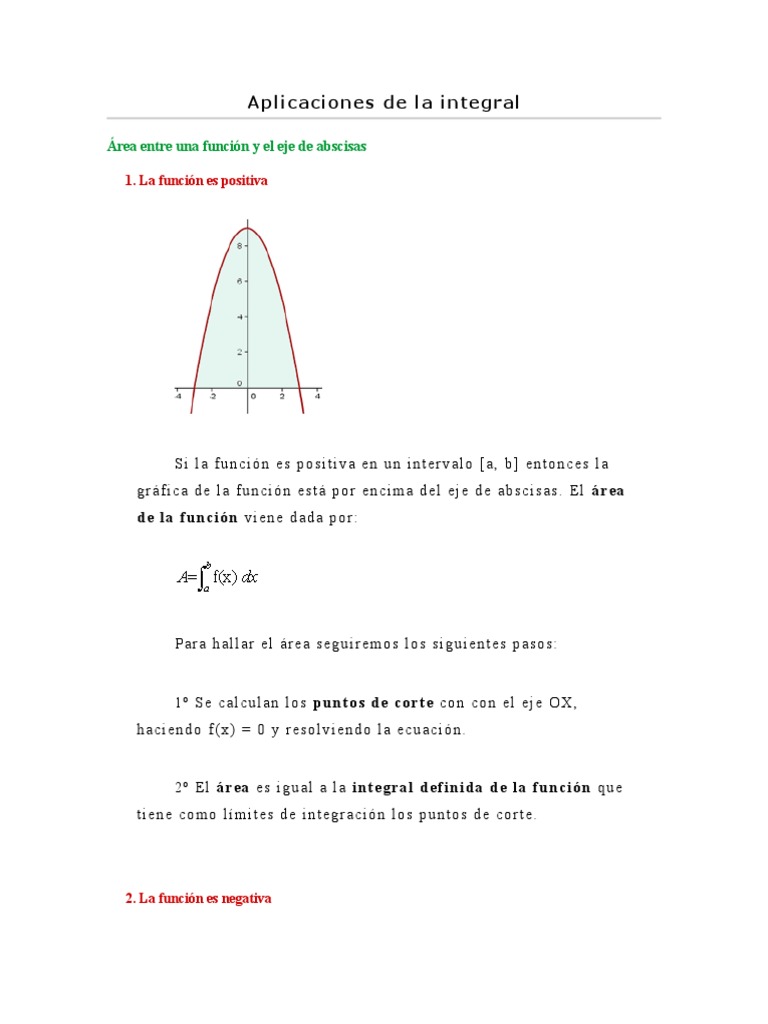Aplicaciones de La Integral | PDF | Integral | Función (Matemáticas)