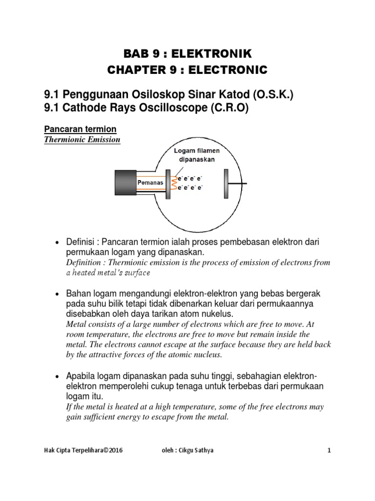 Ciri dan Penggunaan Osiloskop Sinar Katod | PDF | Metode & Bahan Ajar ...
