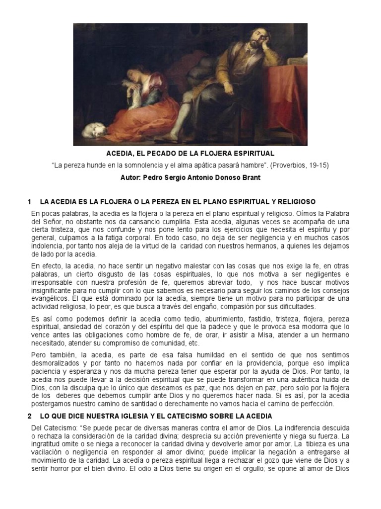 El Demonio de La Acedia Parte 2 | PDF | Siete pecados capitales ...