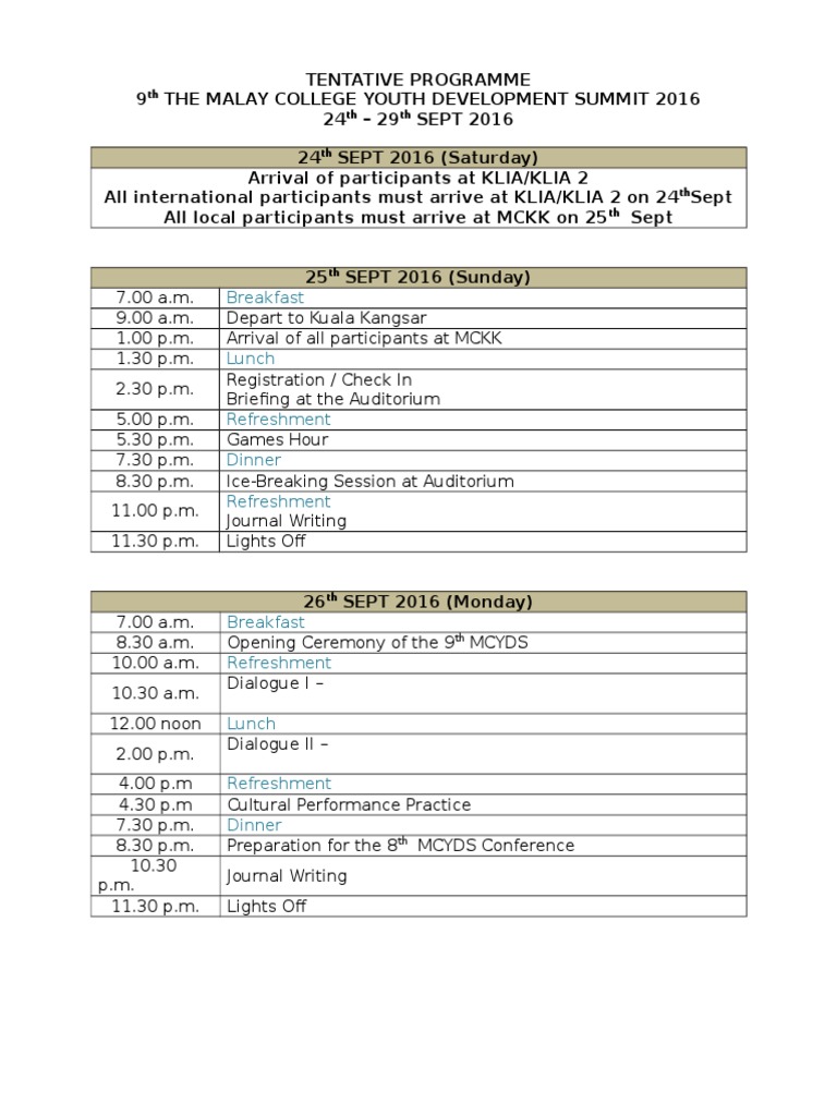 Tentative Programme | PDF