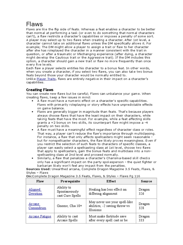 Players Ravenloft D20 - Flaws | PDF | Wizards Of The Coast Games ...