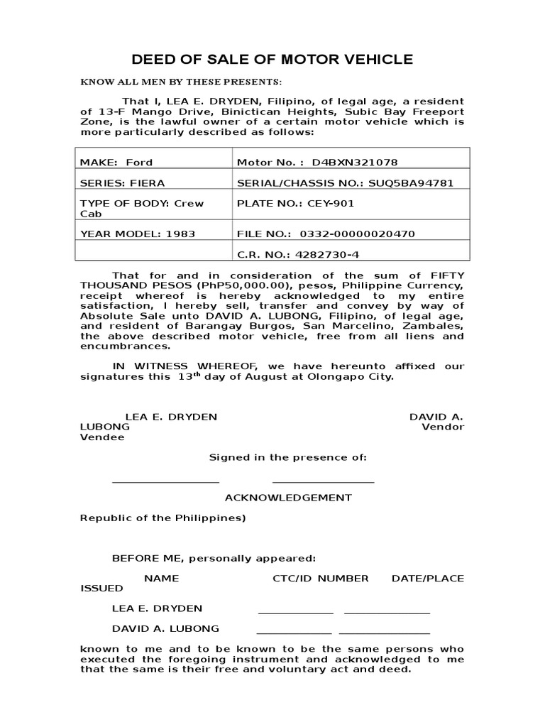 Deed of Sale | PDF | Deed | Taxes