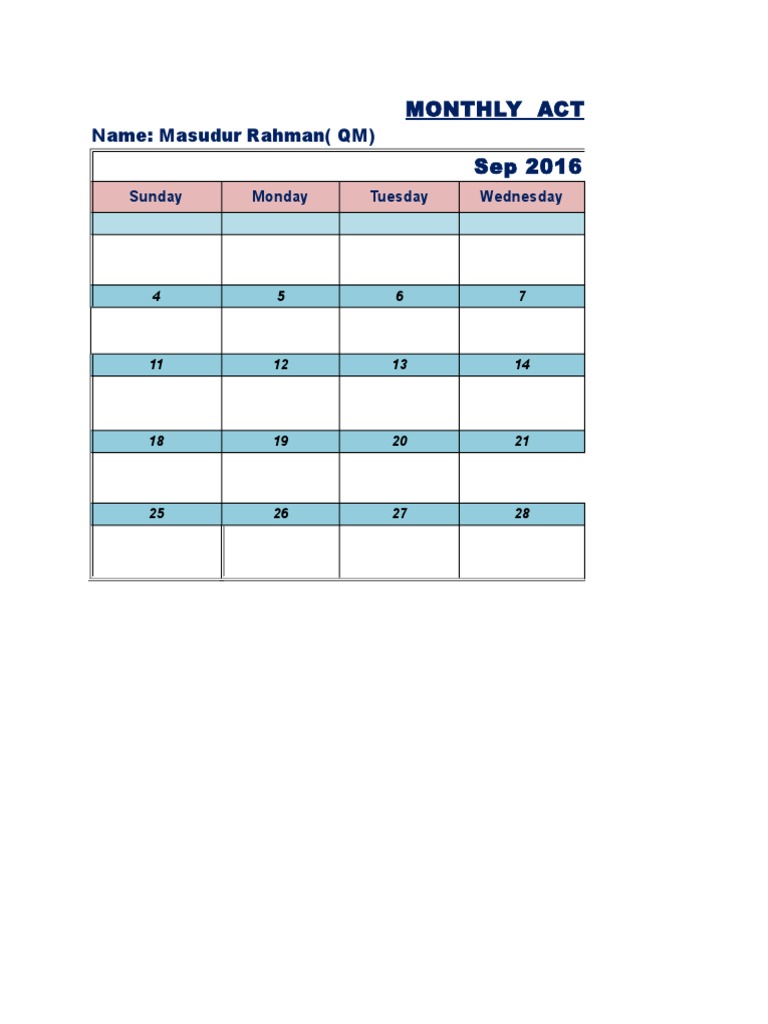 Working Schedule 2016 - CSR | PDF