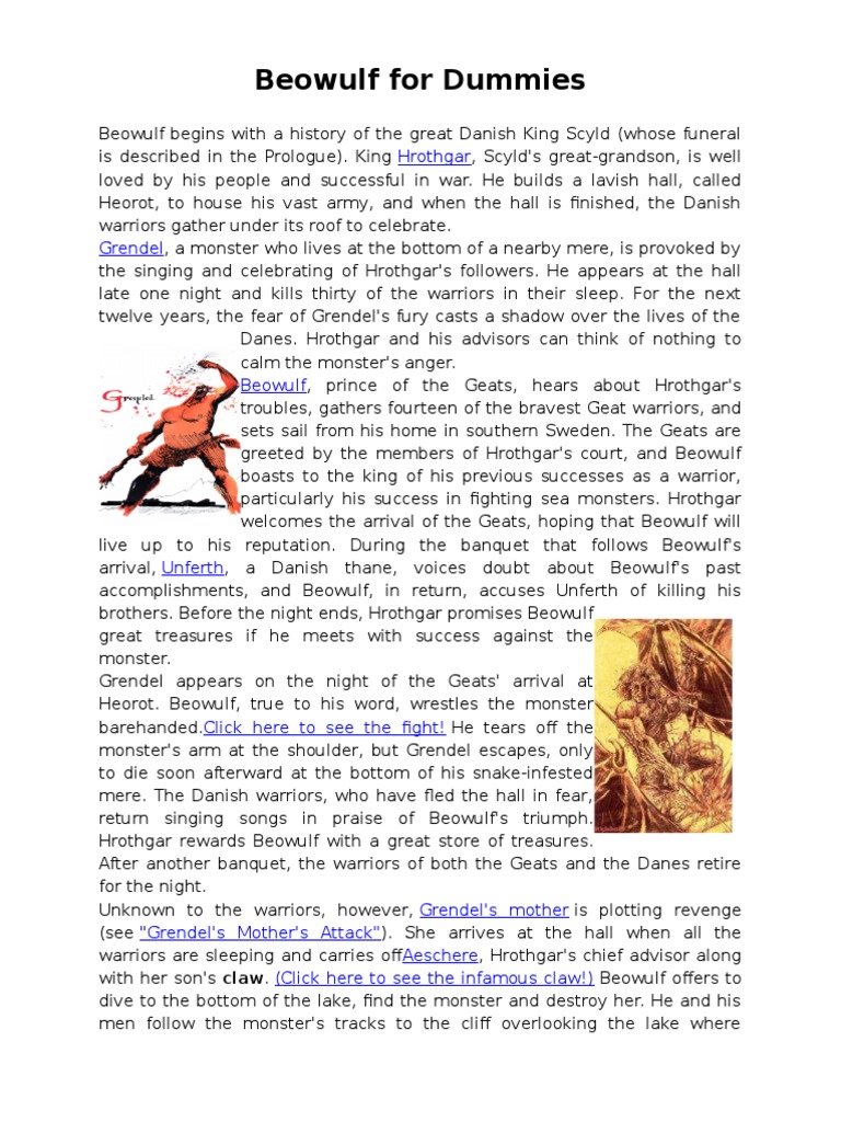 Beowulf For Dummies | PDF | Beowulf | English Folklore