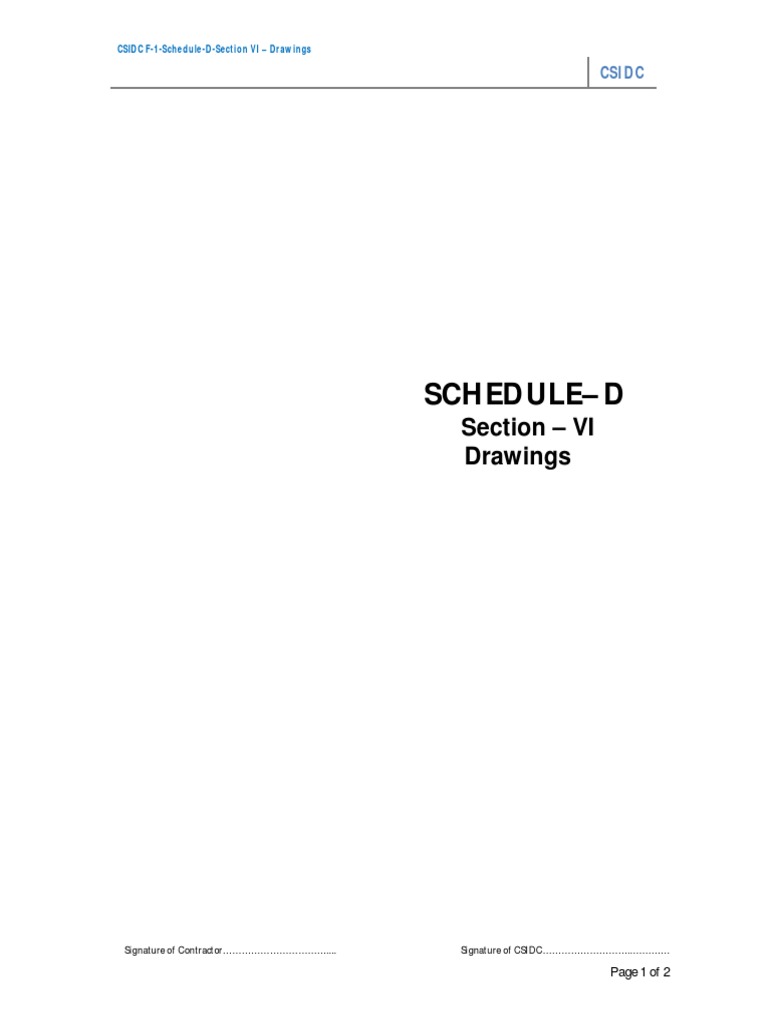 10 Schedule - D, Section VI, Drawings - 12 | PDF
