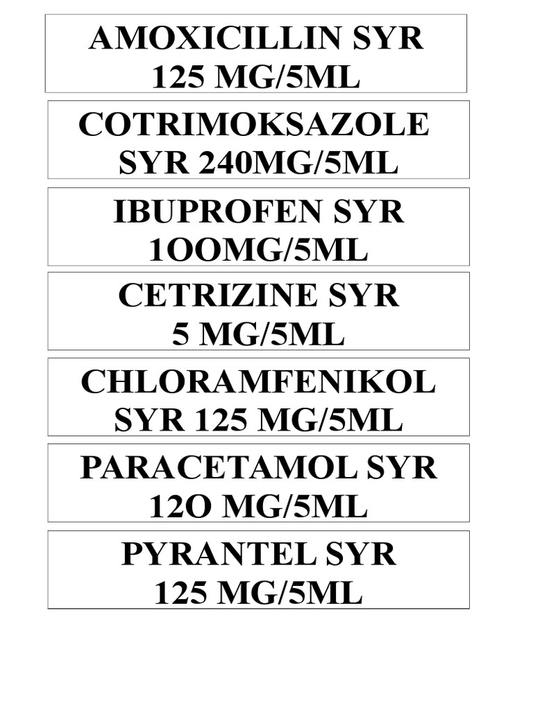Amoxicillin Syr 125 MG/5ML | PDF