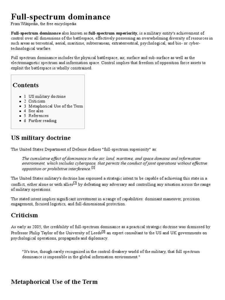 Full-spectrum dominance - Wikipedia, the free encyclopedia.pdf ...