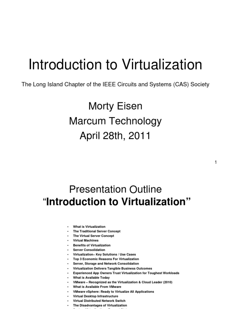 Introduction To Virtualization Pdf Virtual Machine Virtualization