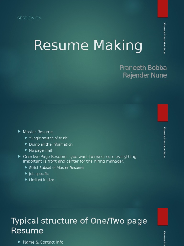 Resume Making: Praneeth Bobba Rajender Nune | PDF | Résumé | Communication