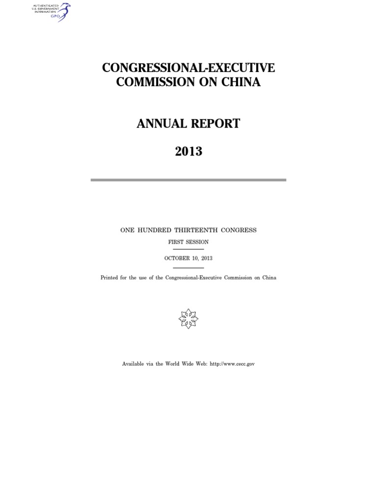 House Hearing, 113TH Congress - Congressional-Executive Commission On ...