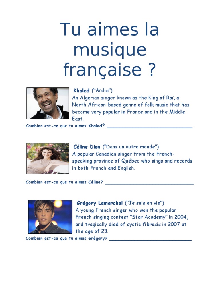 French Music Artists Overview | PDF