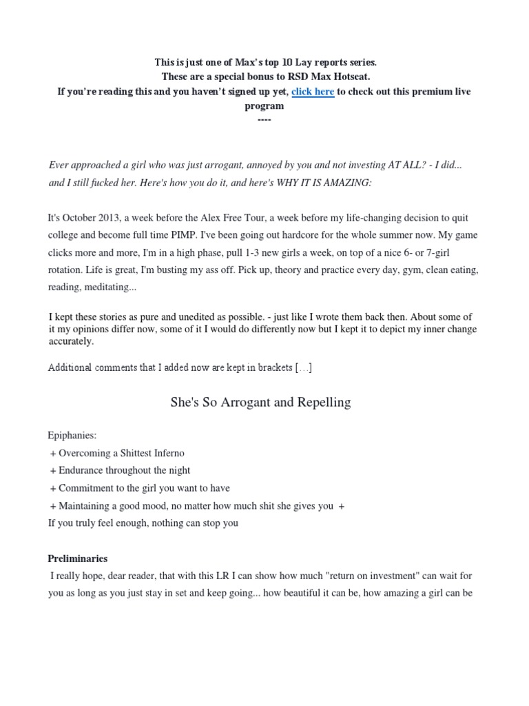 Mastering Attraction: Overcoming Arrogance | PDF | Art | Mystery ...