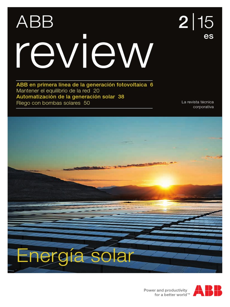 Revista ABB 2-2015 - 72dpi | PDF | Energía solar | Fotovoltaica