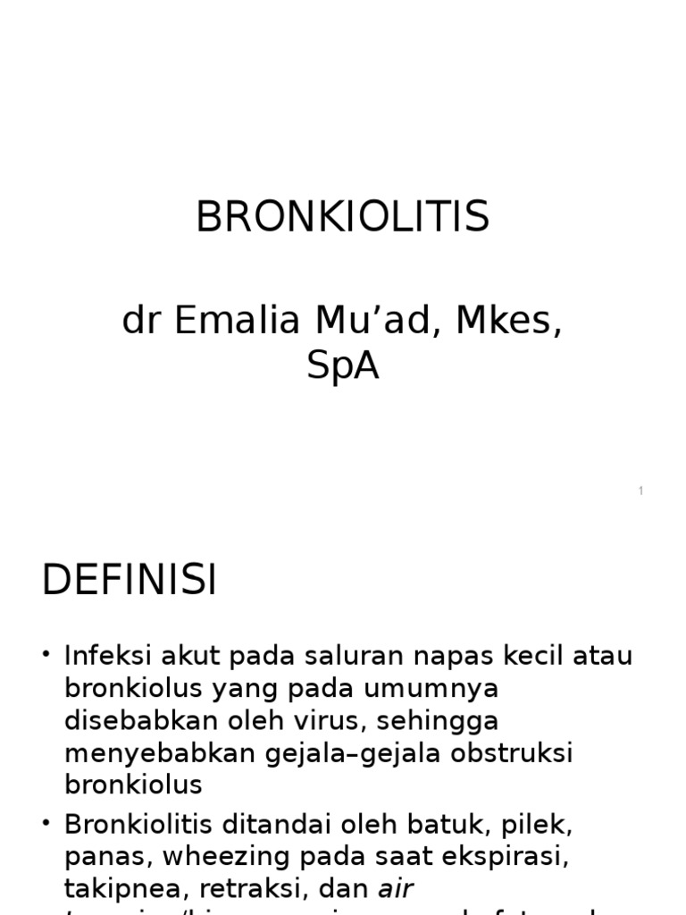 Bronkiolitis | PDF