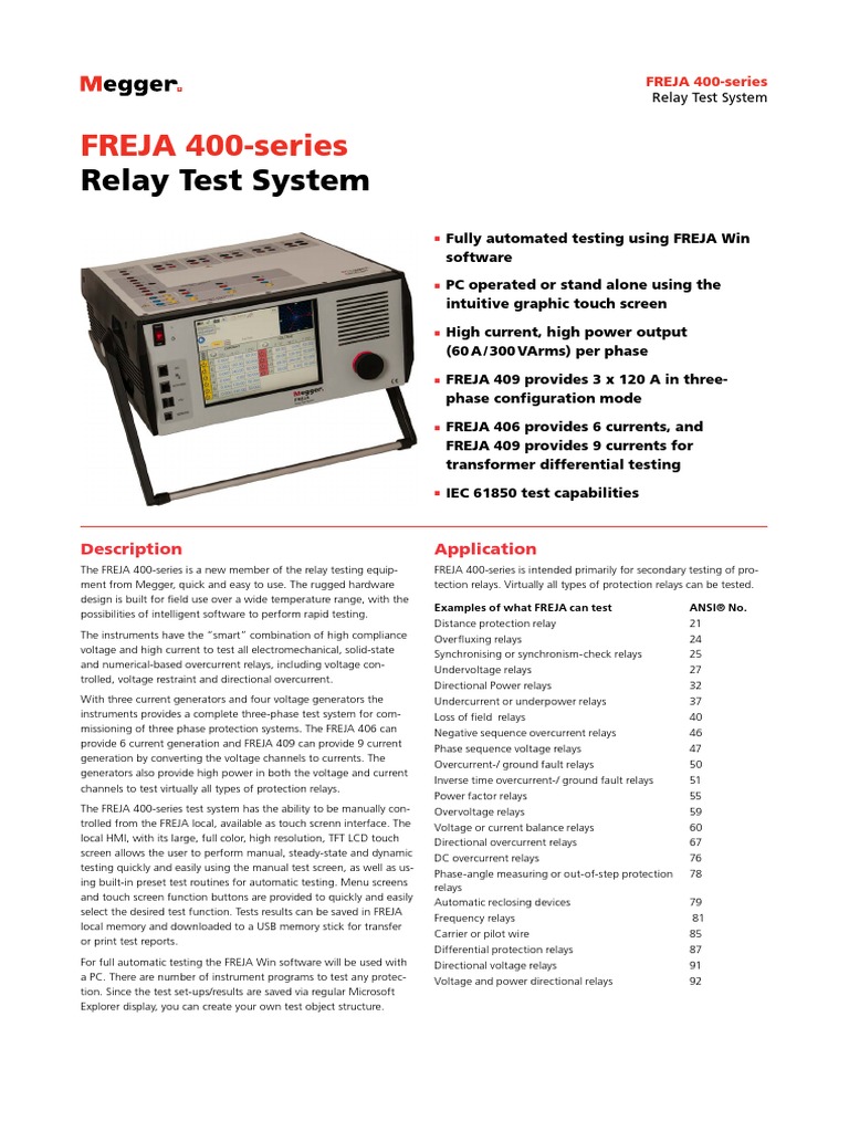 FREJA-400-series DS en V02 PDF | PDF | Relay | Amplifier