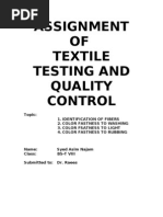 Textile Testing and Quality Control I Lab Manual 1 | PDF | Textiles | Yarn