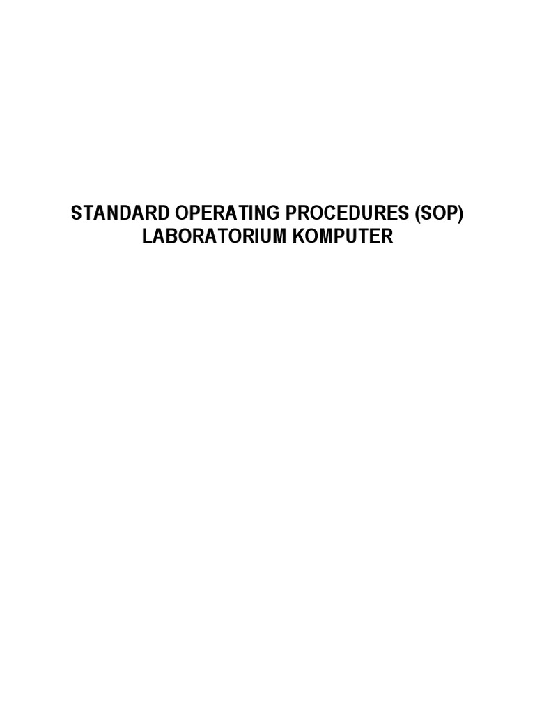 Sop Laboratorium Komputer PDF | PDF | Teknologi & Rekayasa