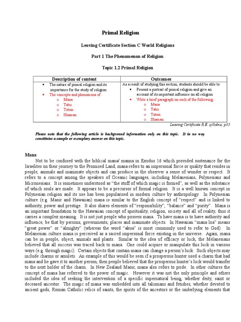 C Primal Religion | PDF | Shamanism | Anthropology Of Religion