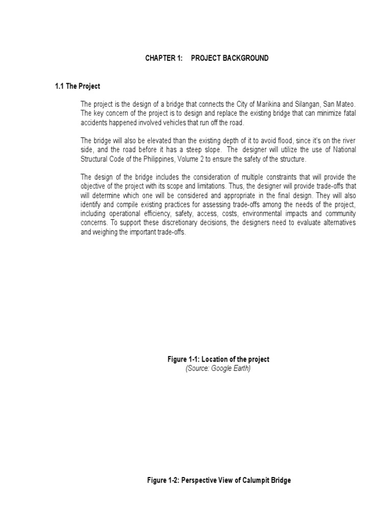 Chapter 1: Project Background: (Source: Google Earth) | PDF | Project ...