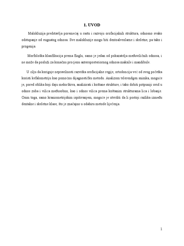 Diferencijalna Dijagnoza Razlicitih Tipova Progenih Zagrizaja Analizom ...