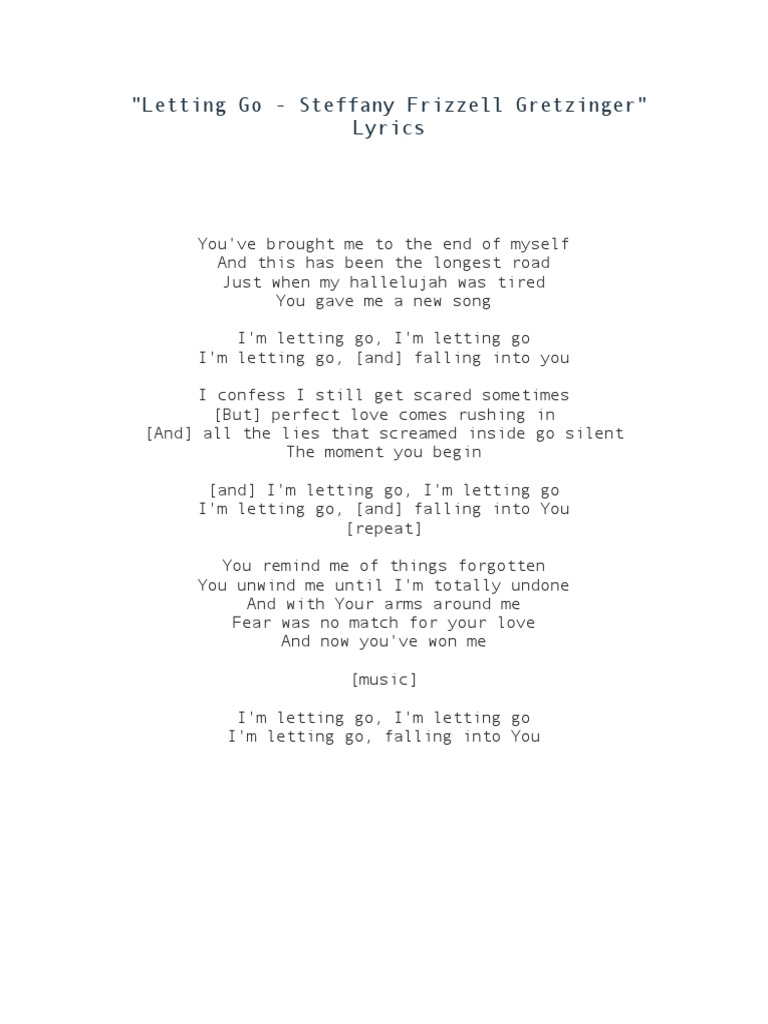 Letting Go Lyrics | PDF