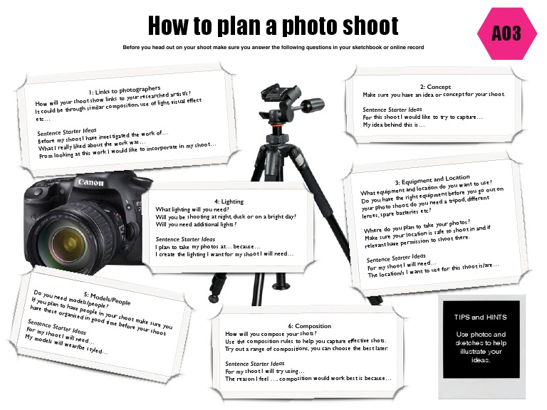 How To Plan A Photo Shoot | PDF