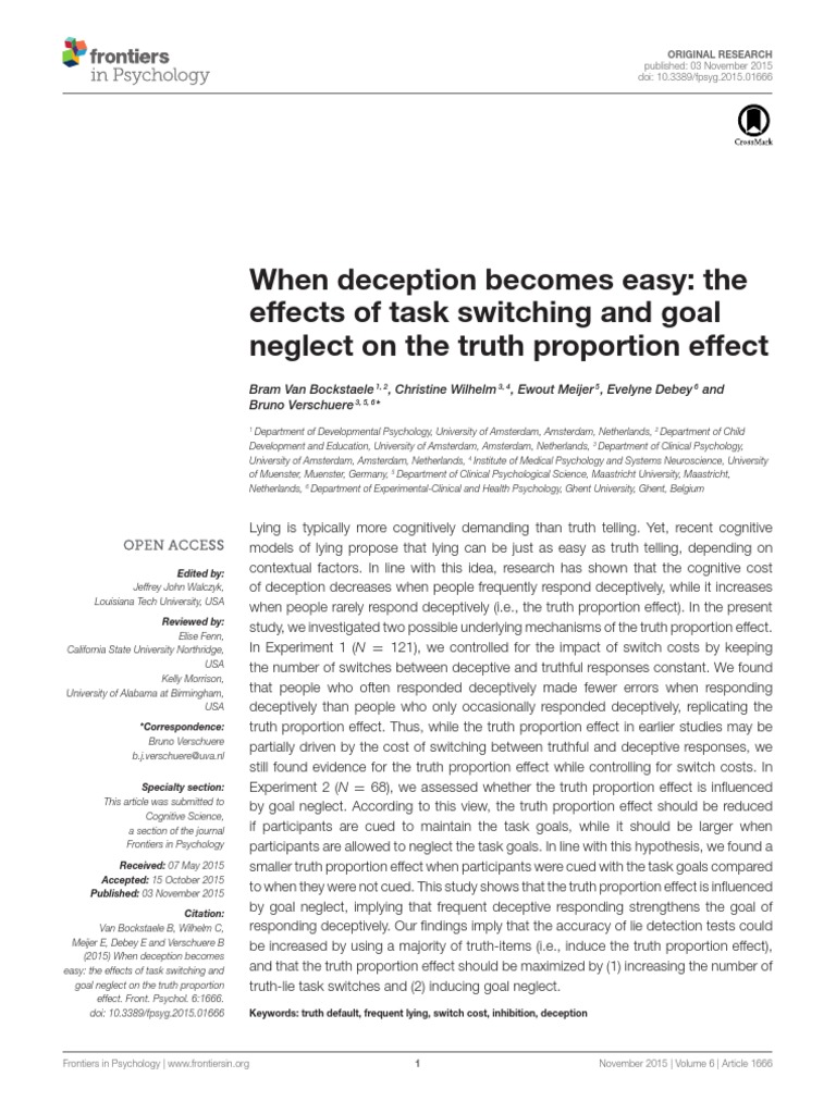 Whendeceptionbecomeseasy | PDF | Lie | Deception