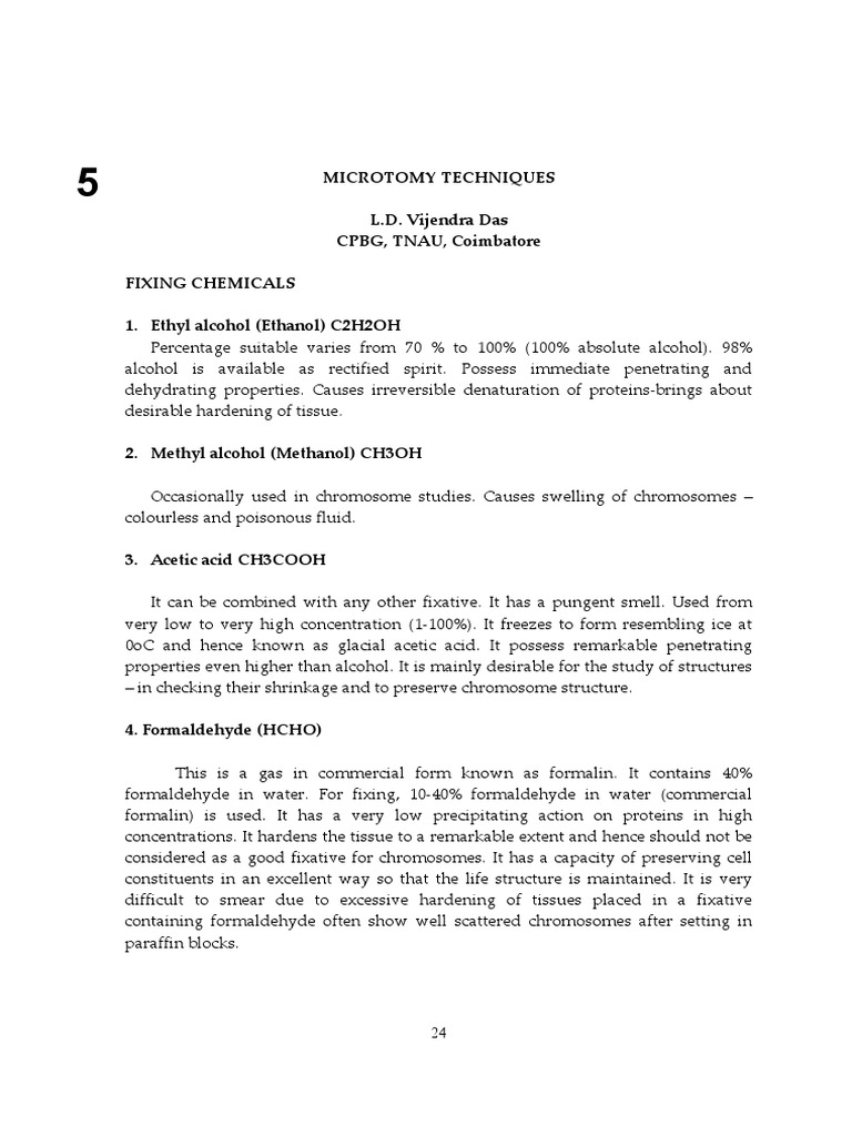 Microtomy Techniques | PDF | Fixation (Histology) | Staining