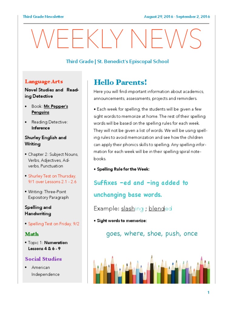 Week 2 Newsletter | PDF | Homework | Linguistic Typology