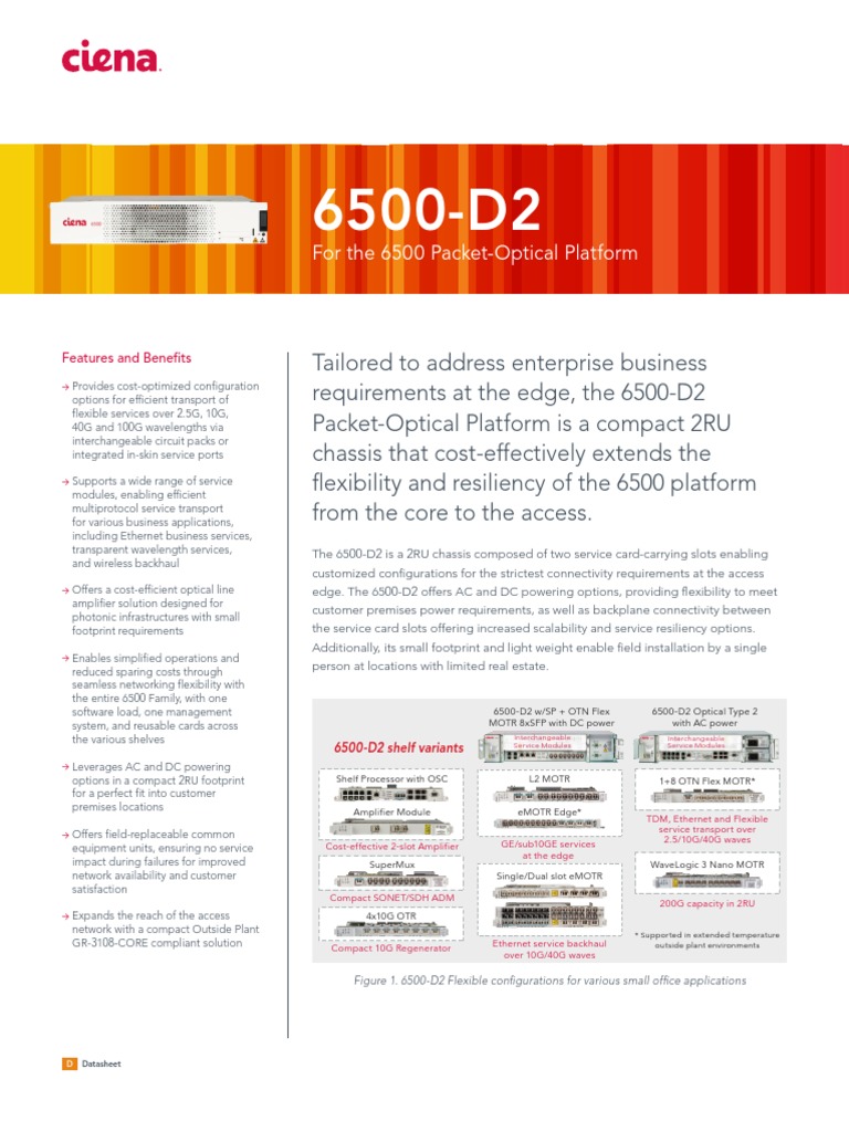 6500-D2 Packet Optical Platform DS | PDF | Telecommunications ...