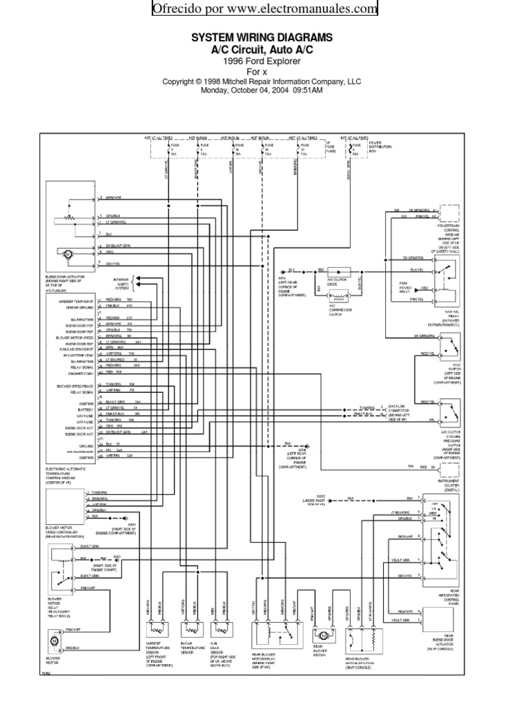 Ford Explorer 1996 Esq Electr Ingles PDF | PDF | Rear Wheel Drive ...
