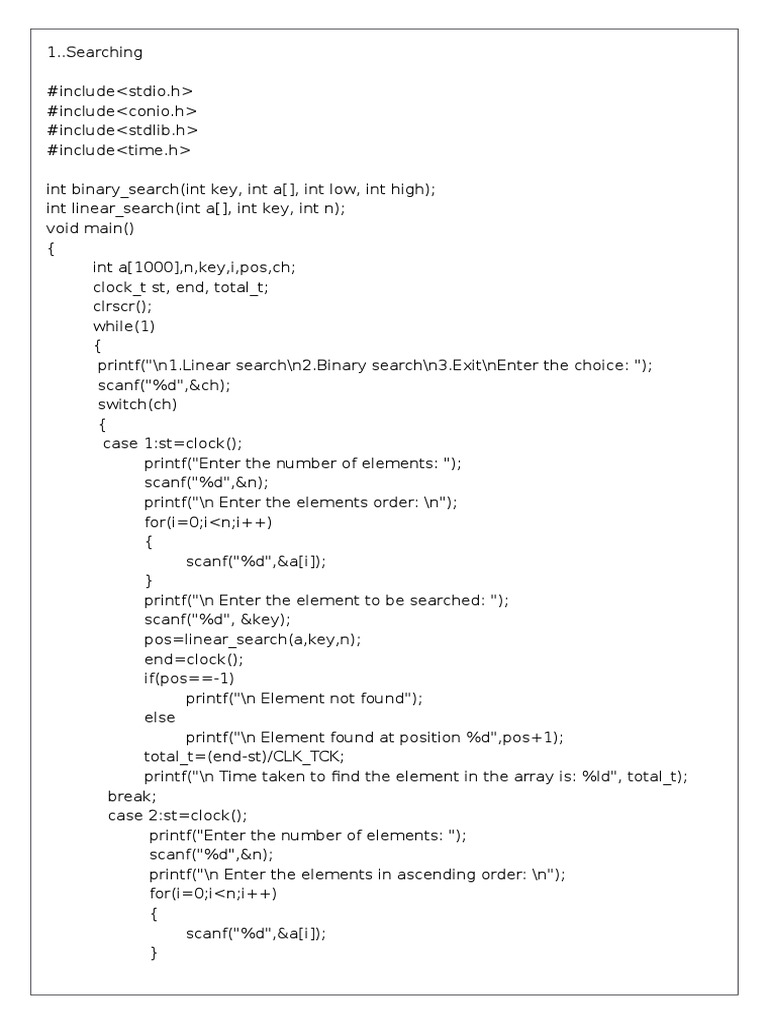 Ada Lab Manual | Algorithms And Data Structures | Mathematical Concepts