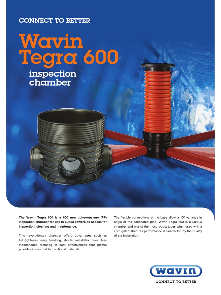 Wavin Tegra 600 Data Sheet | PDF | Sanitary Sewer | Pipe (Fluid Conveyance)