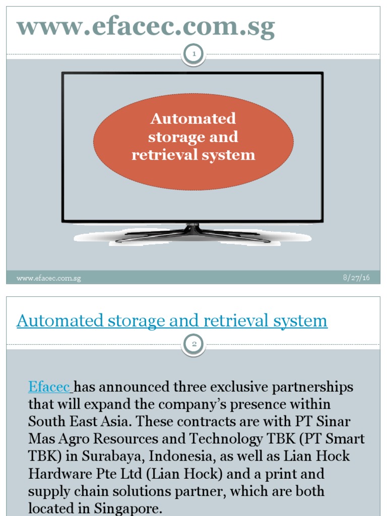 Automated Storage and Retrieval System | PDF | Warehouse | Services ...
