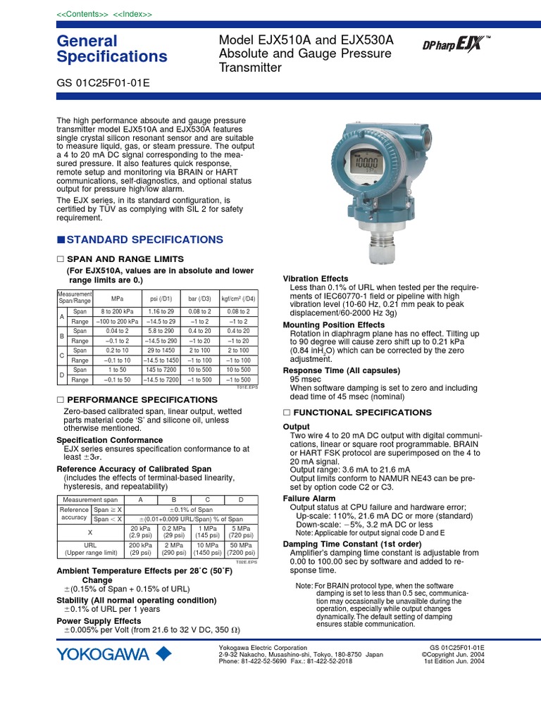 Ejx530a GS01C25F01 01e 001 | PDF