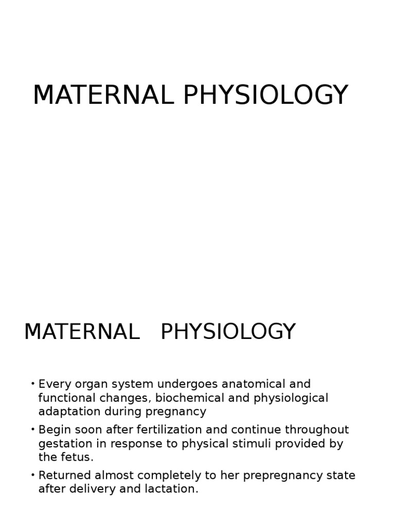F. Maternal Physiology | PDF | Uterus | Coagulation