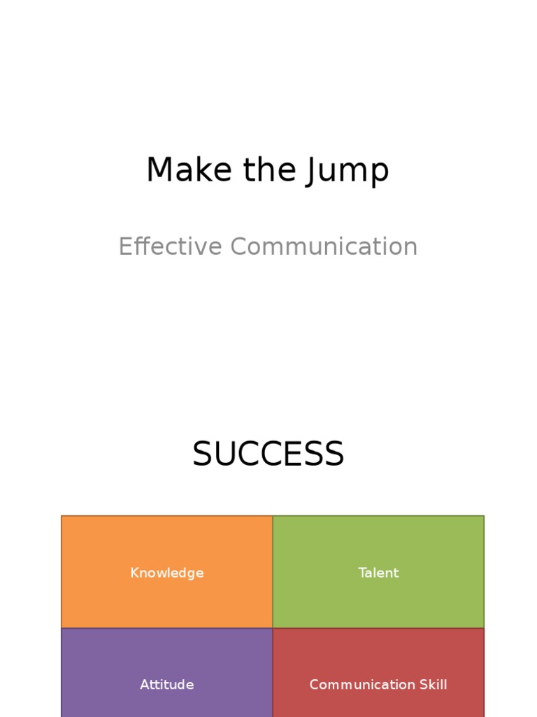 Make The Jump: Effective Communication | PDF
