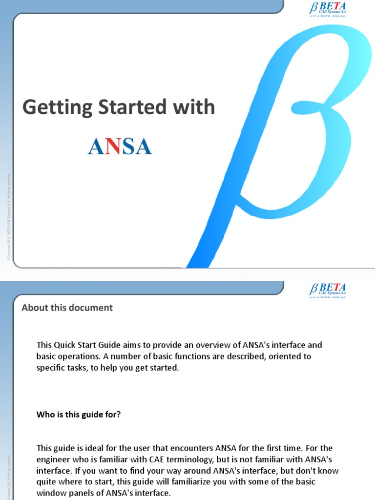Getting Started With ANSA | PDF