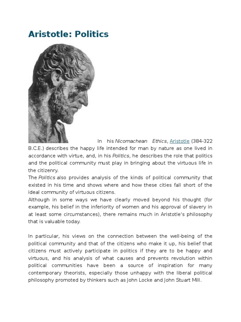 Aristotle: Politics | PDF | Aristotle | Reason
