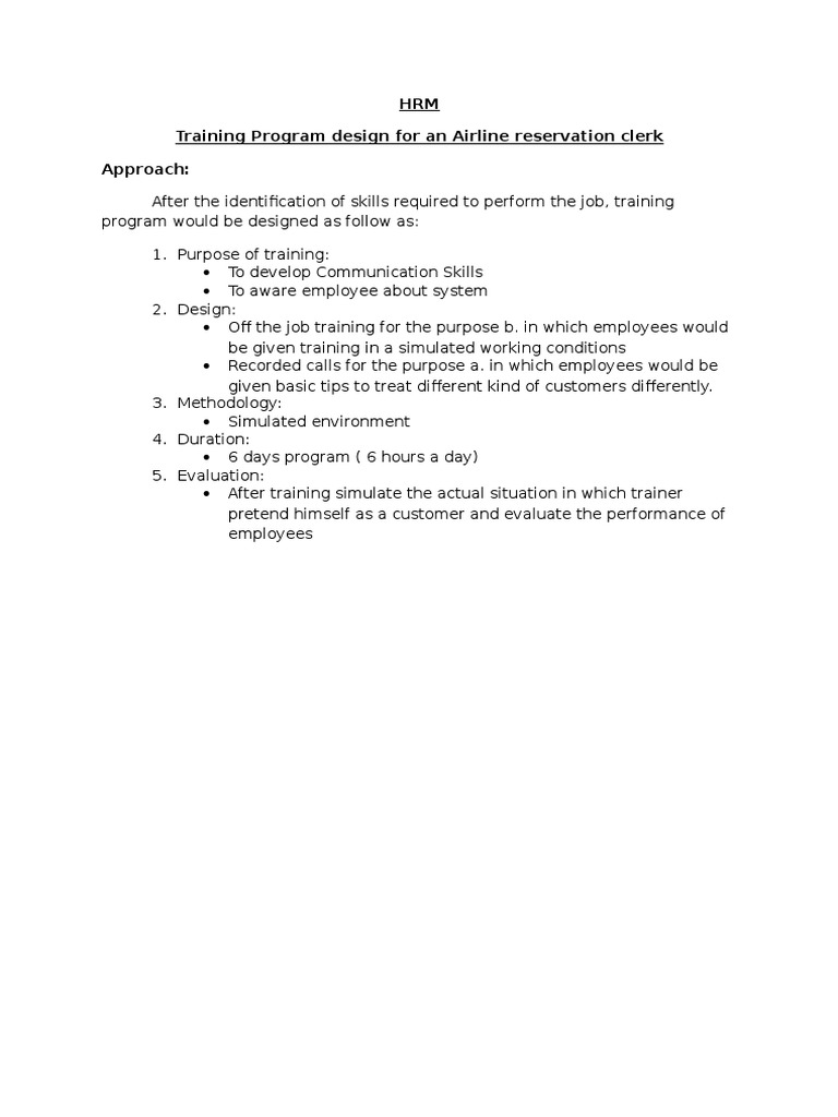 Training Program Design | PDF