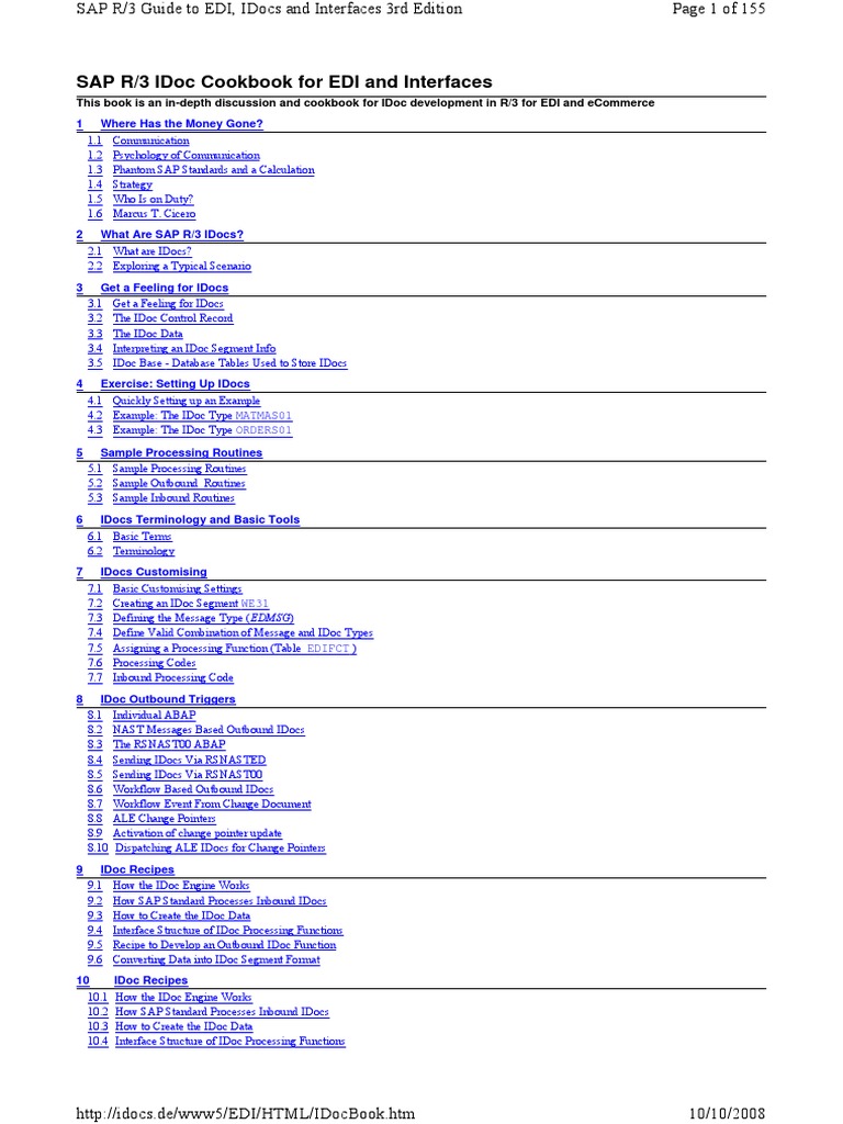 SAP R - 3 Guide To EDI, IDocs and Interfaces 3rd Edition | PDF | Electronic Data Interchange ...