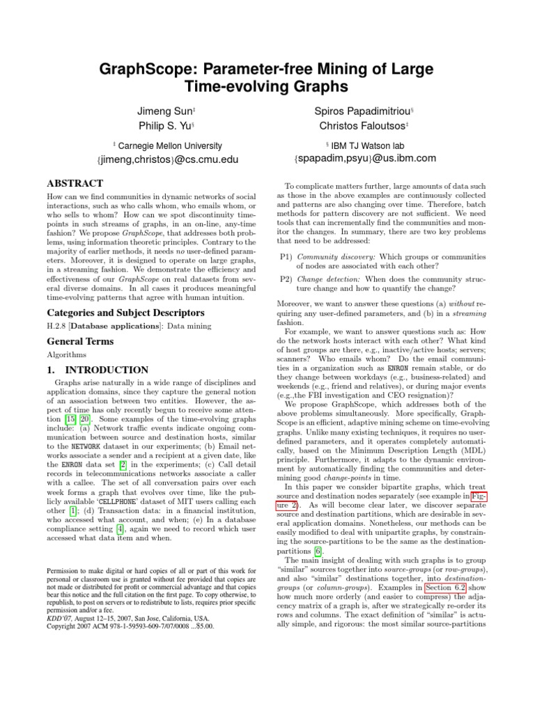 Gscope kdd07 | PDF | Graph Theory | Discrete Mathematics