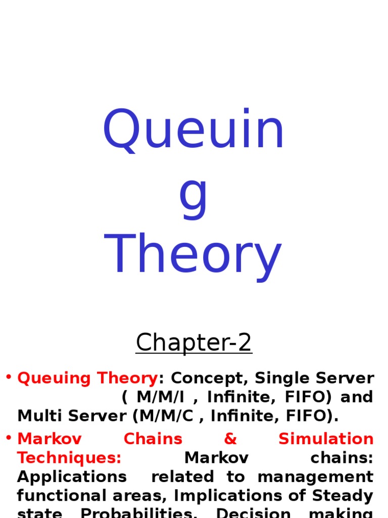 Queuing Theory | PDF | Statistical Theory | Applied Mathematics