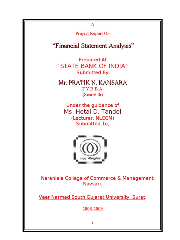 Project On Sbi Banking | PDF | Data | Banks